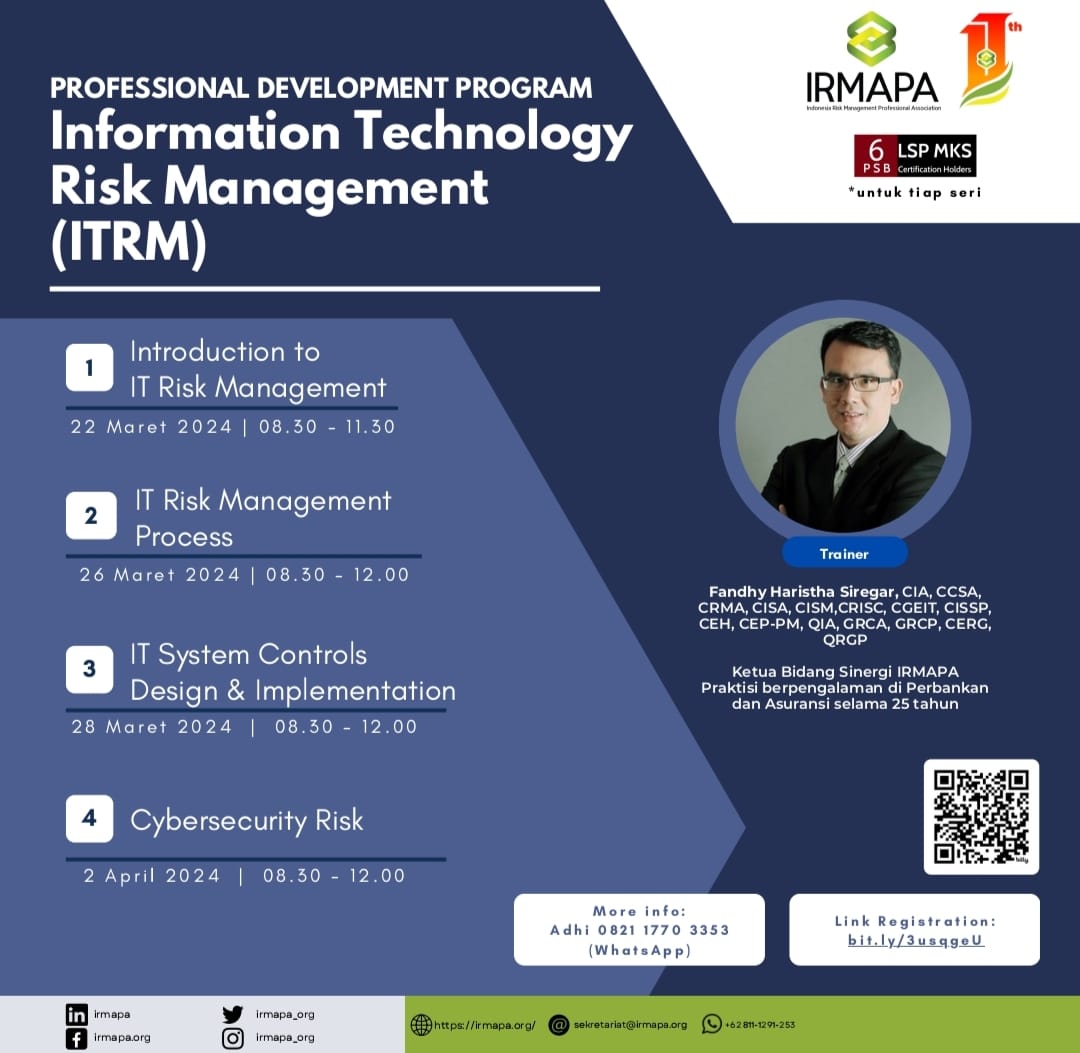 PROFESSIONAL DEVELOPMENT PROGRAM (PDP) – Information Technology Risk ...